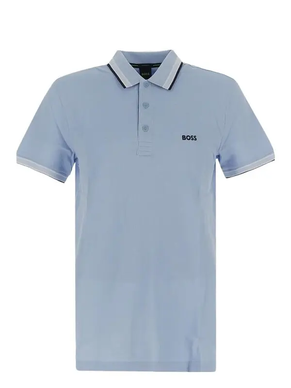 Hugo Boss Logo-embroidered Polo Shirt - Blue