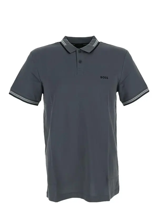 Hugo Boss Logo-raised Polo Shirt - Black