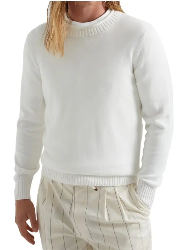 Brunello Cucinelli Cotton Crew Neck Jumper - Gray