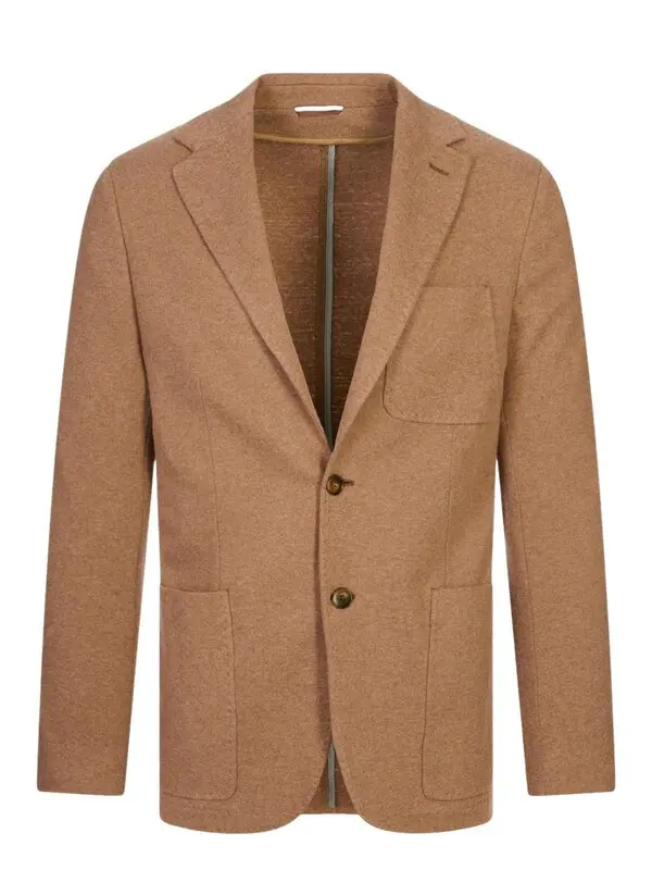 Canali Long-sleeved Suit Jacket - Brown