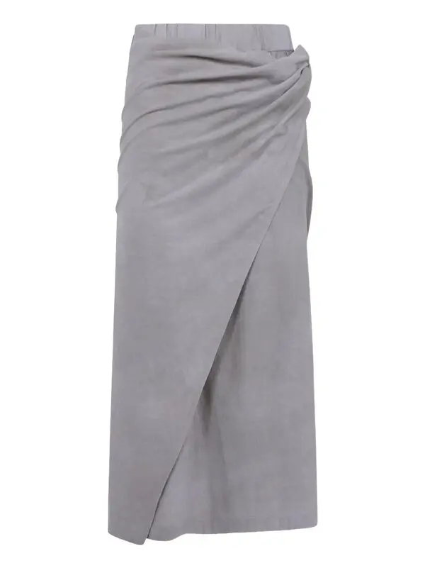 ZIGGY CHEN Asymetric Jersey Skirt - Grey