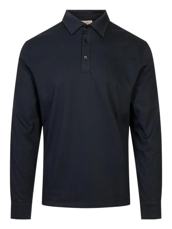 Agnona Long-sleeved Polo Shirt - Black