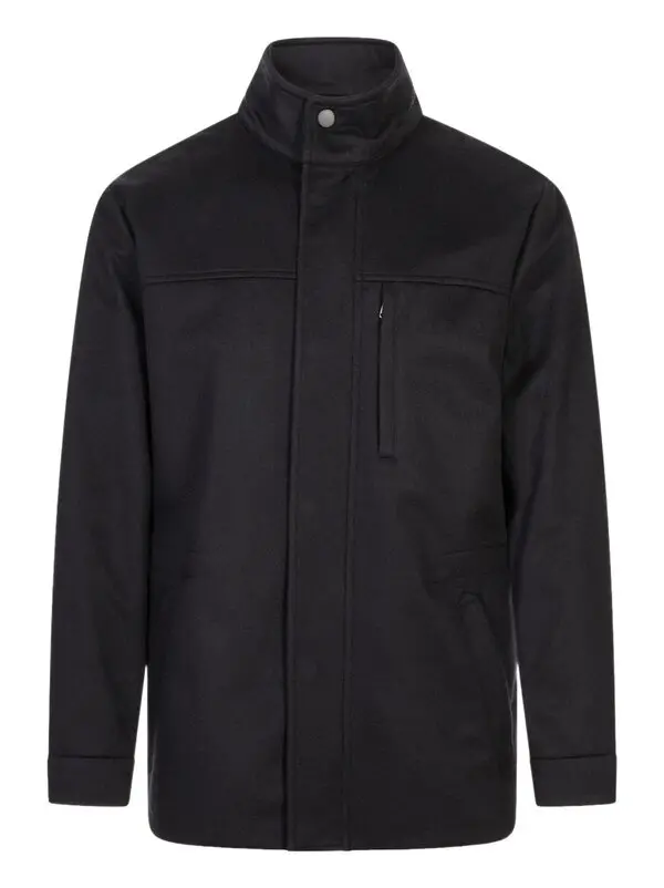 Canali Long-sleeved Casual Jacket - Black