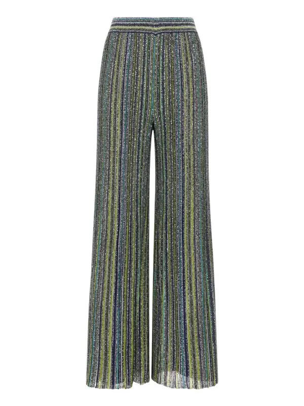 Missoni Sequin-embellished Striped Palazzo Pants - Blue