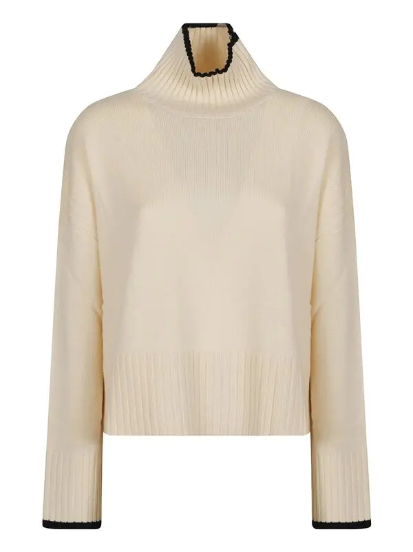 Pinko Turtleneck Jumper With Ribbed Details - No