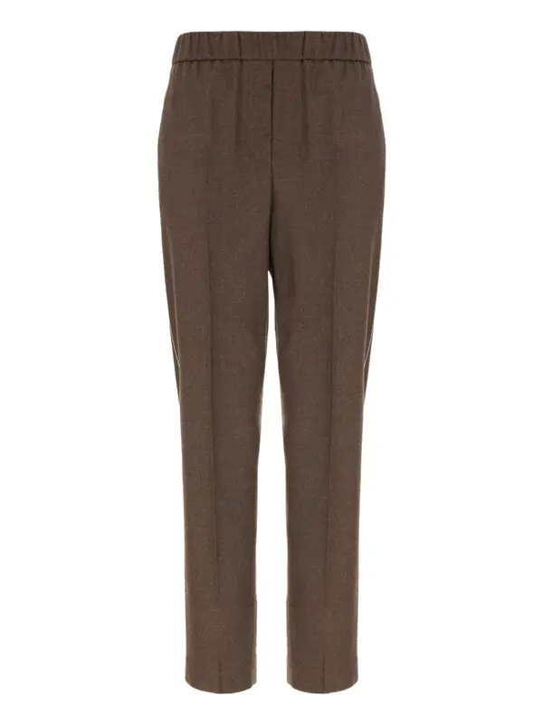 Peserico Wool And Cashmere Trousers - Brown
