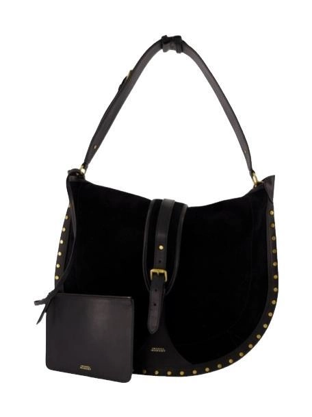 Isabel Marant Étoile Oskan Hobo Rivet Shoulder Bag - Black