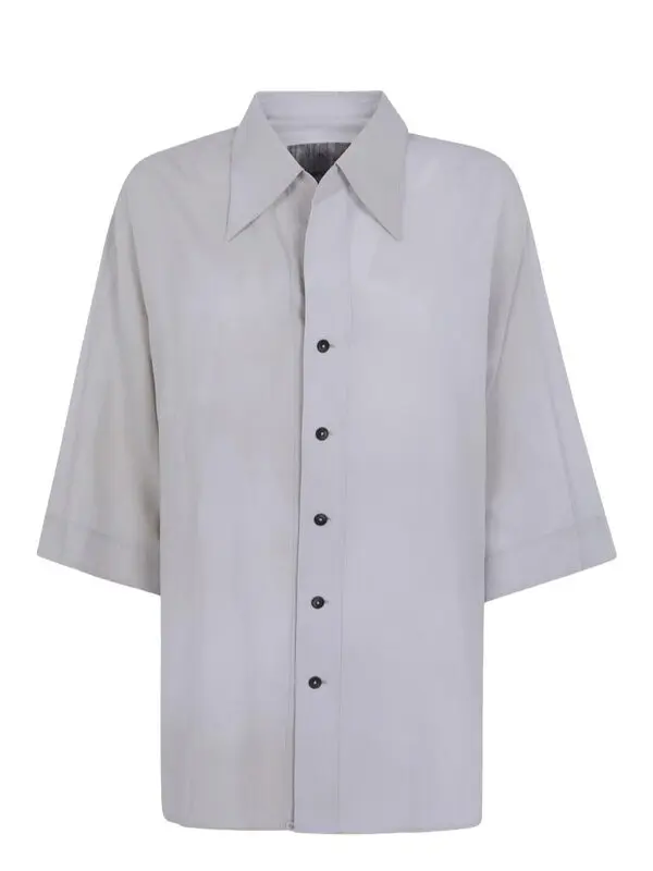ZIGGY CHEN Short-sleeved Shirt With Button Closure - Grey