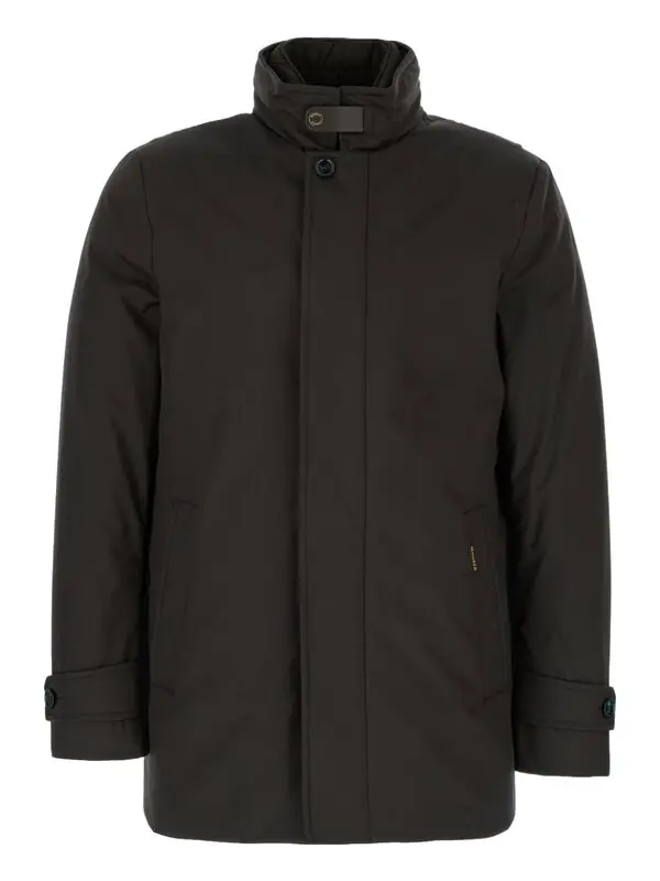 MOORER High-neck Jacket With Long Sleeves And Straight Hem - Black