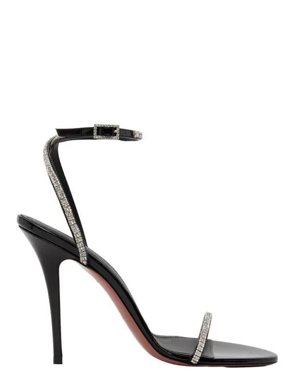 Amina Muaddi Diamante 105 High-heeled Sandals - Black