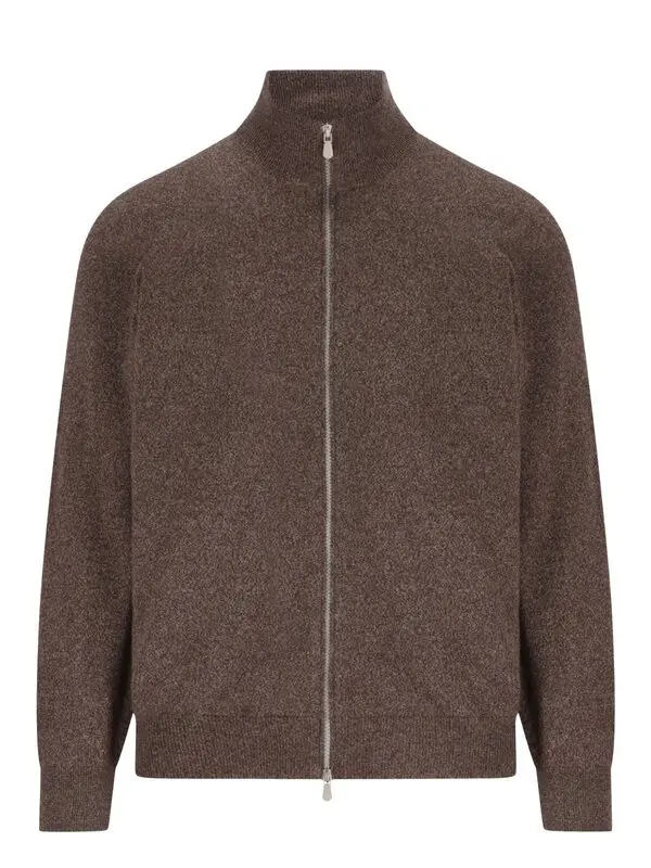 Brunello Cucinelli Zipped Cardigan - Brown