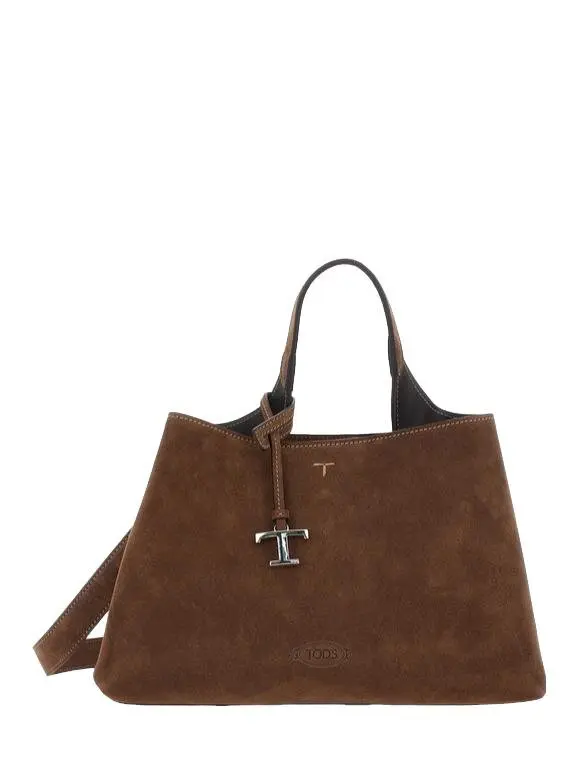 TOD'S Logo Shoulder Bag - Brown
