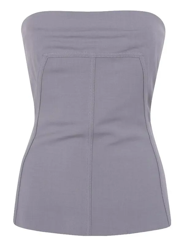 Rick Owens Sleeveless Top With Back Zipper - Grey