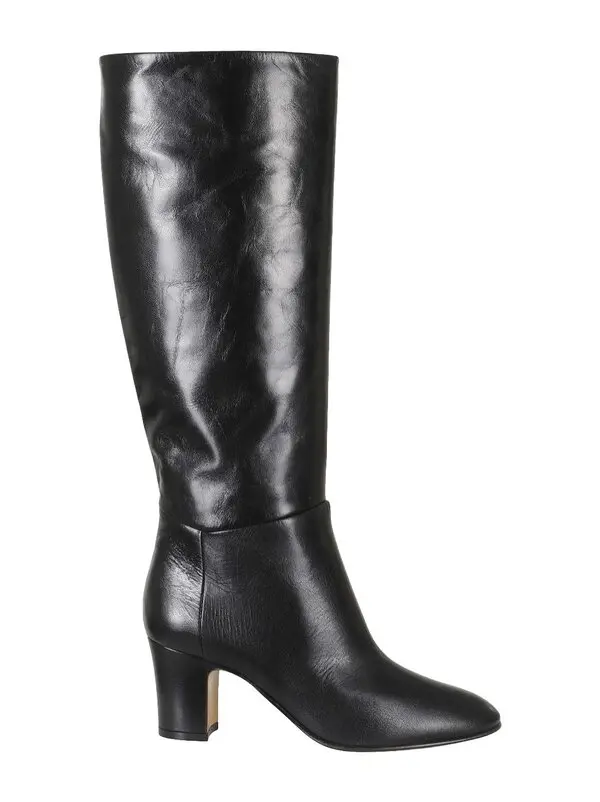 Alberta Ferretti Leather Knee-high Block Heel Boots - Black