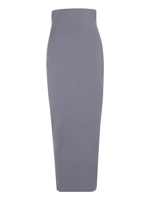Rick Owens Zipped Maxi Skirt - Gray