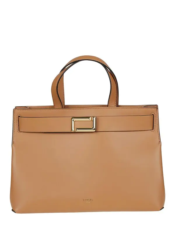 LANCEL Angele Medium Tote Bag With Top Handle - Camel