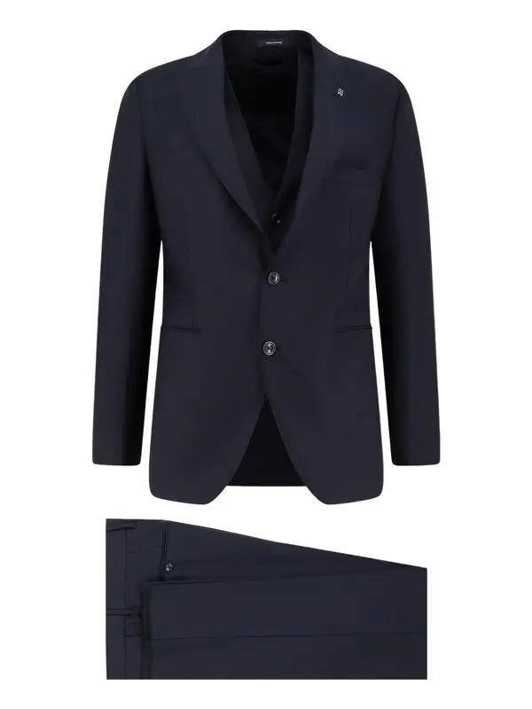Tagliatore Three-piece Single-breasted Suit - Blue