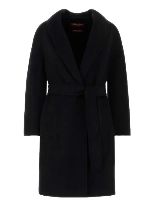 Max Mara Estremo Belted Coat - Black