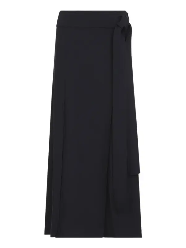 Studio Nicholson Belted Pleated Midi Skirt - Black