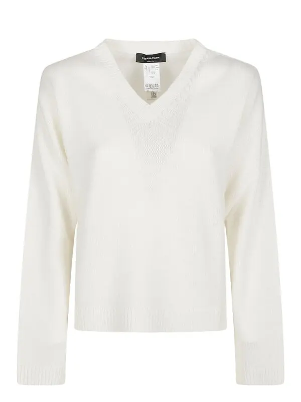 Fabiana Filippi V-neck Long Sleeve Sweater - No