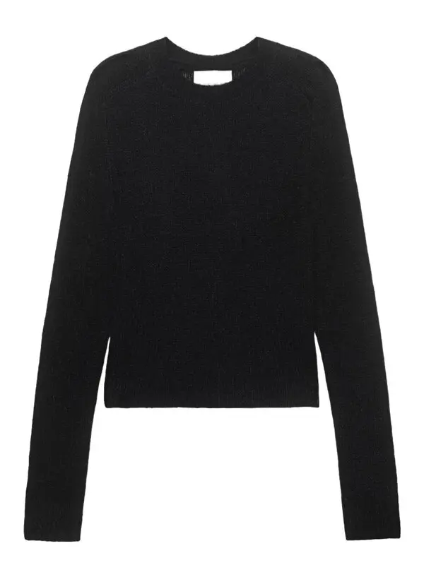 LISA YANG Long Sleeve Crew Neck Sweater - Black