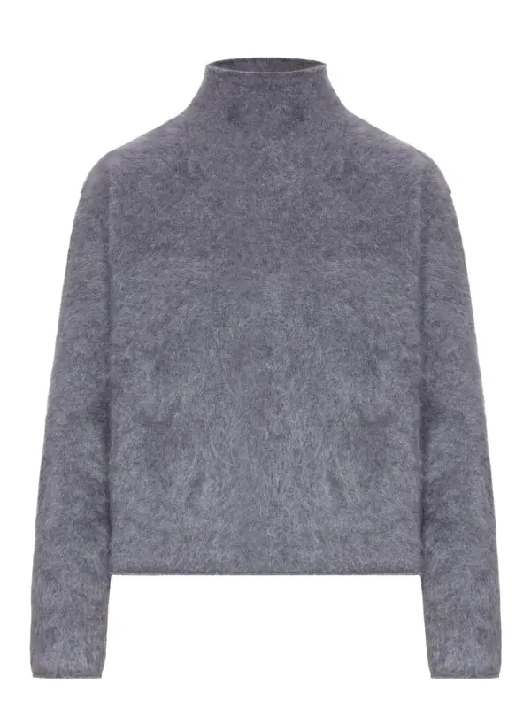LISA YANG Cashmere High Neck Sweater - Graphite Brushed