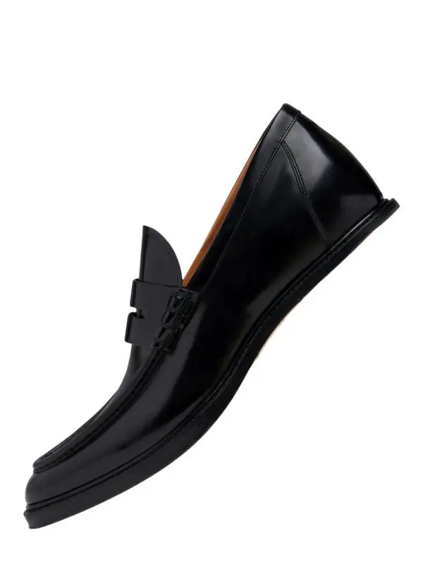 MAISON MARGIELA Heel-less Leather Loafers - Black