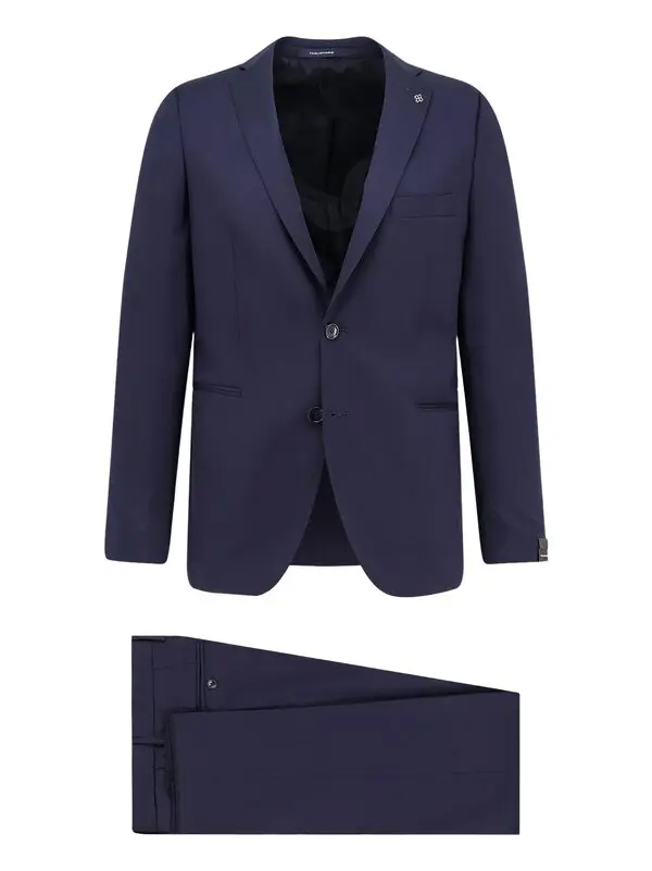 Tagliatore Long-sleeved Blazer And Trousers Set - Blue