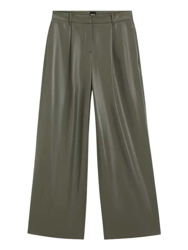 Hugo Boss Pleated Trousers - Dark Green