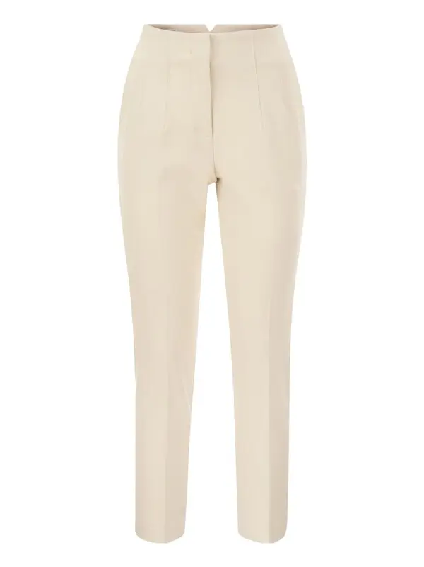 Peserico Slim-fit Stretch Technical Fabric Trousers - Nude