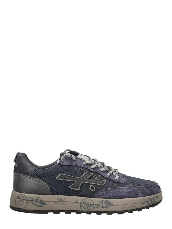 Premiata Lace-up Sneakers With Brand Logo - Black