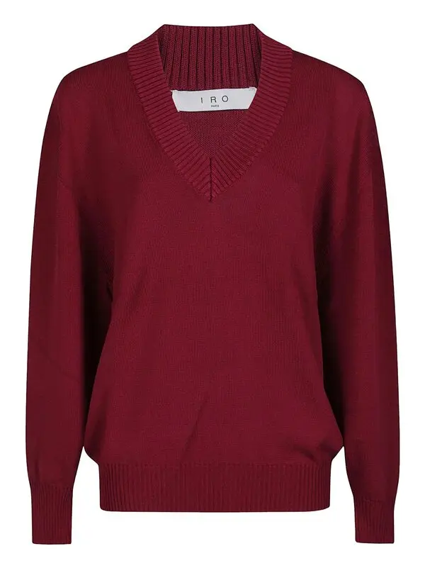 IRO PARIS Ribbed-trim V-neck Sweater - No