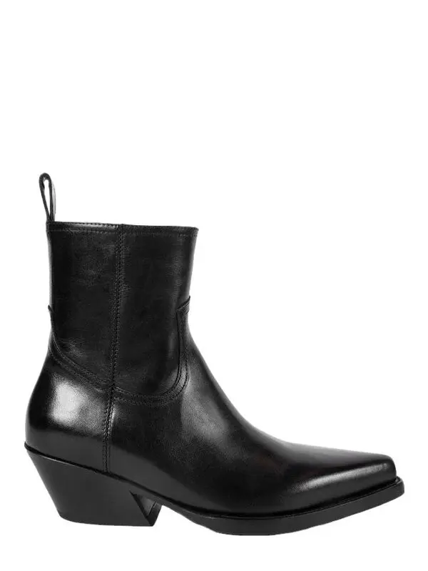 ANN DEMEULEMEESTER Imme Pointed Toe Ankle Boots - Black
