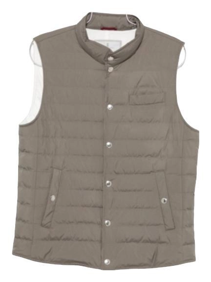 Brunello Cucinelli Quilted Sleeveless Gilet - Grey