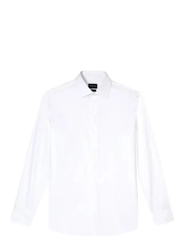 Giorgio Armani Dobby French-collar Shirt - White