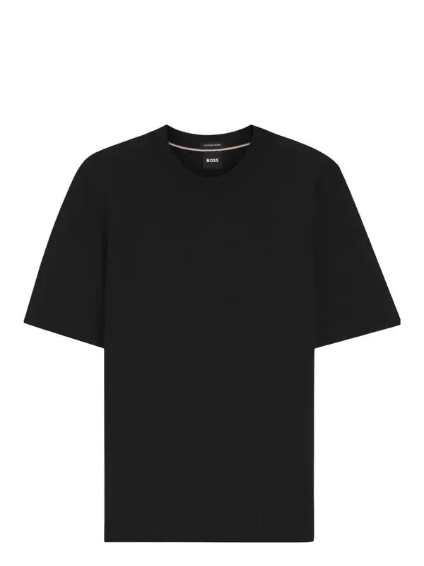 Hugo Boss H-umauro Short-sleeve Knitted Top - Black