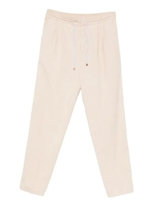 Brunello Cucinelli Pleated Drawstring Waist Trousers - Beige