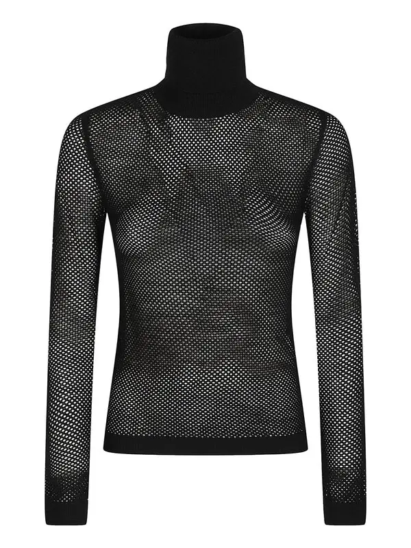 P.a.r.o.s.h Lanet Turtle Neck Long Sleeve Sweater - Black