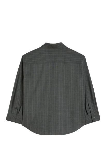 JIL SANDER Wool Pinstripe Shirt - Koala