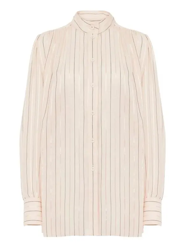 Chloé Striped Long-sleeve Shirt - Pink/black