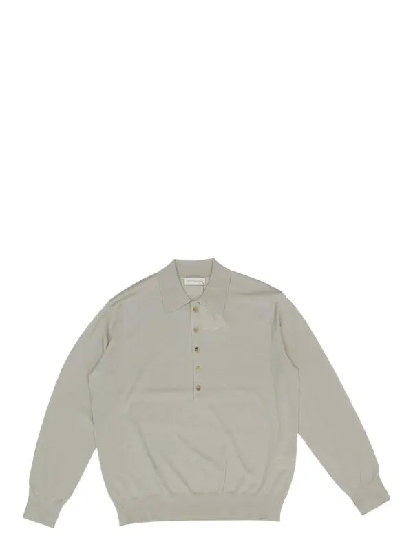 Dries Van Noten Muano Long-sleeved Polo Shirt - Nude