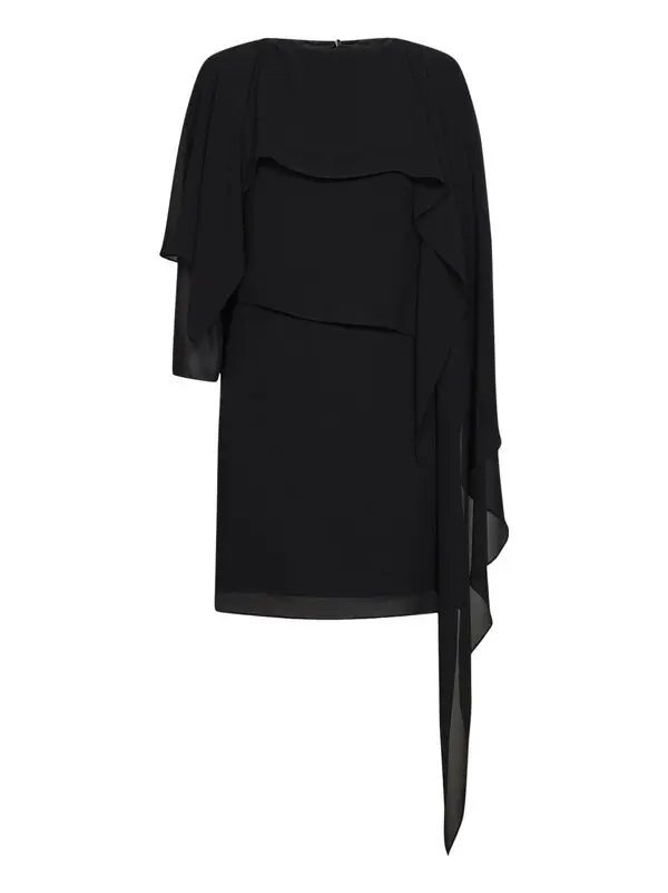 MAISON MARGIELA Asymmetrical Layered Cape - Black