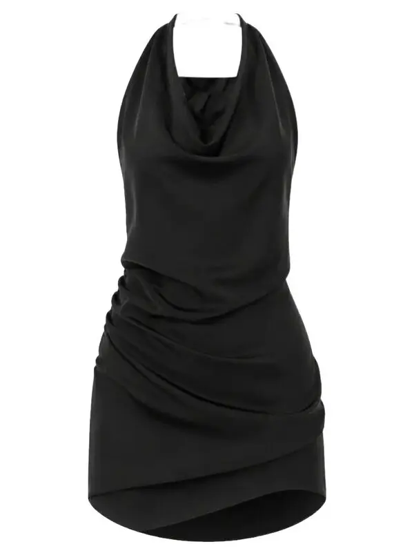 Wardrobe.NYC Halterneck Mini Dress - Black