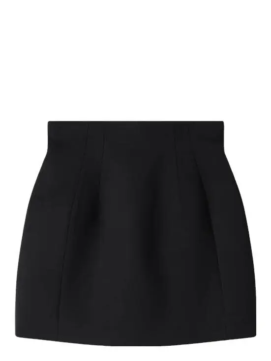 MUGLER High-waisted Mini Skirt With Concealed Zipper - Black