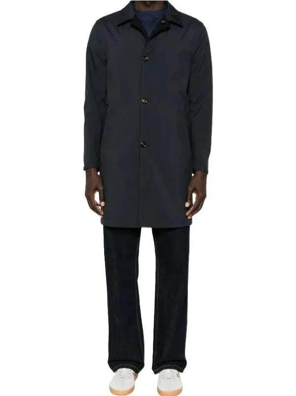 KIRED Long-sleeved Coat With Spread Collar - Navy