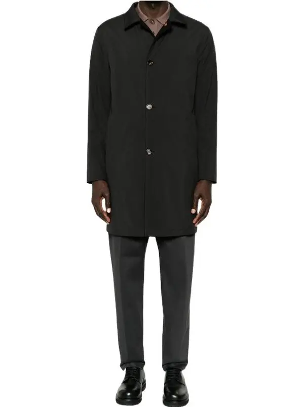 KIRED Long-sleeved Coat With Spread Collar - Black