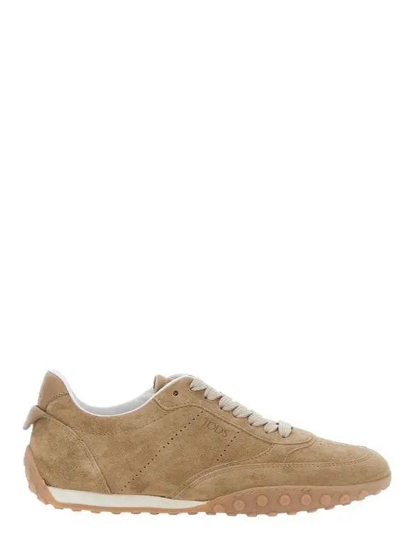 TOD'S Round-toe Low-top Lace-up Sneakers - Brown