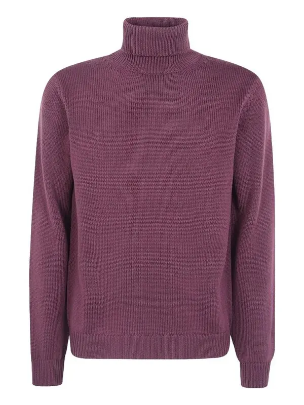 NUUR Roll Neck Sweater - Eggplant
