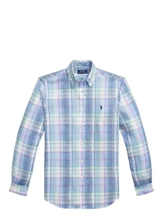 Polo Ralph Lauren Checked Linen Shirt - Blue