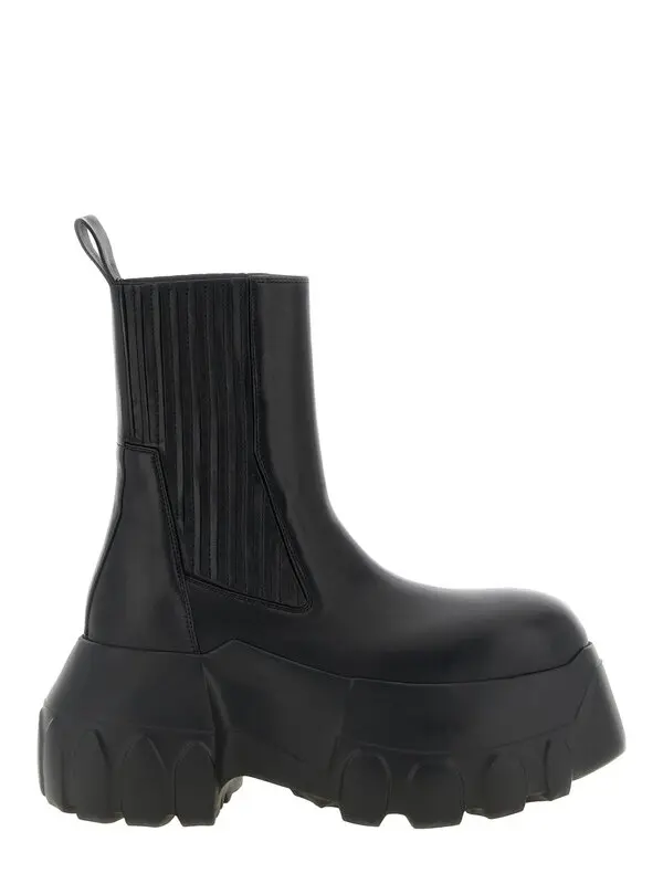 Rick Owens Tower Beatle Mega Tractor Ankle Boots - Black